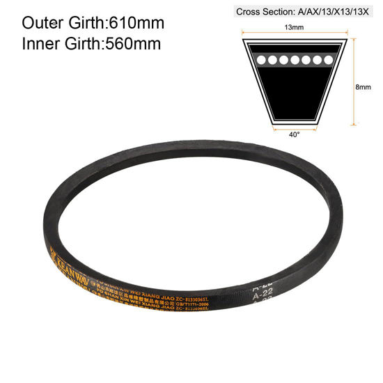 GetUSCart- uxcell A22 Drive V-Belts 22" Inner Length 13mm Width 8mm ...