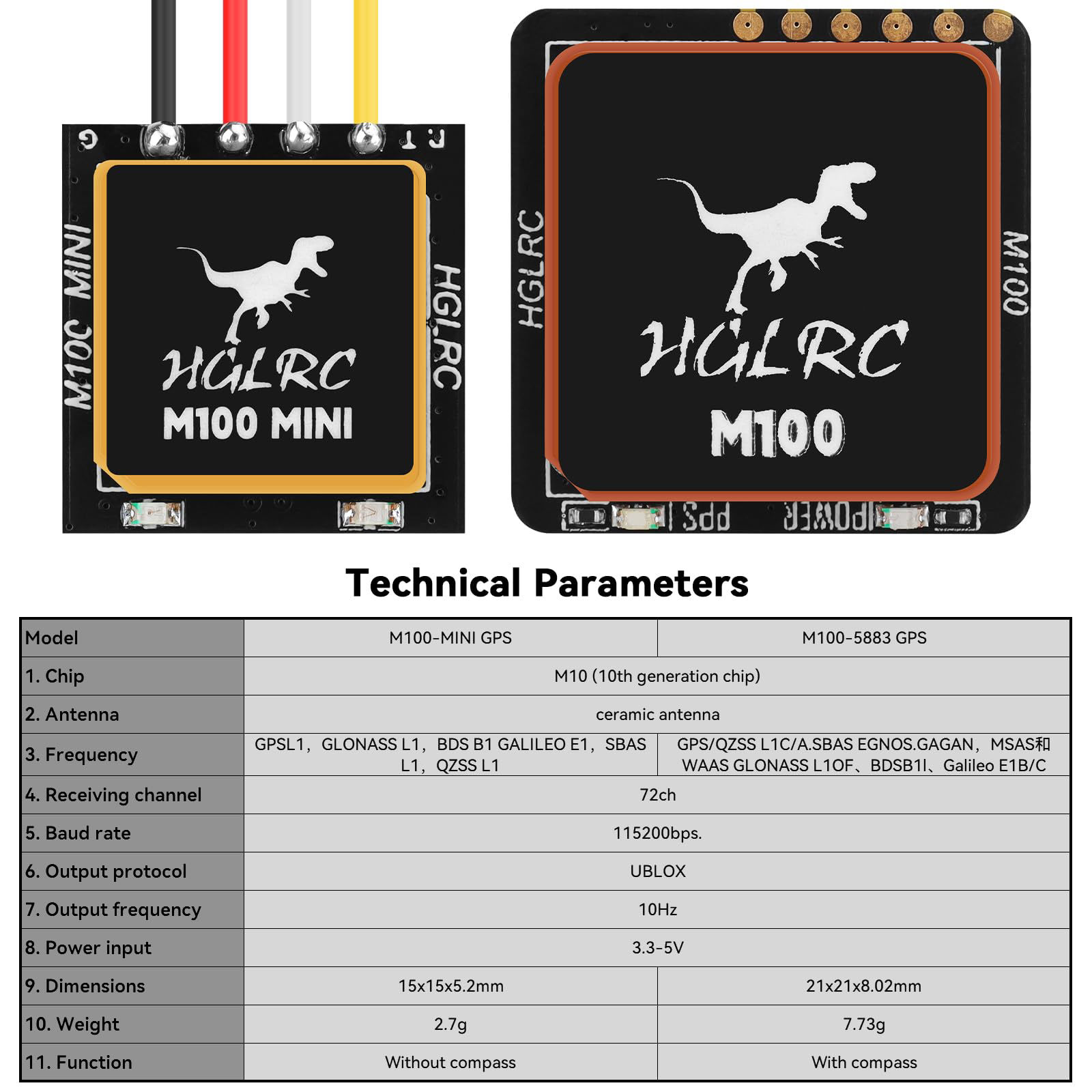 GetUSCart- M100_Mini and M100-5883 GPS Compass Module Upgraded M10 Chip ...