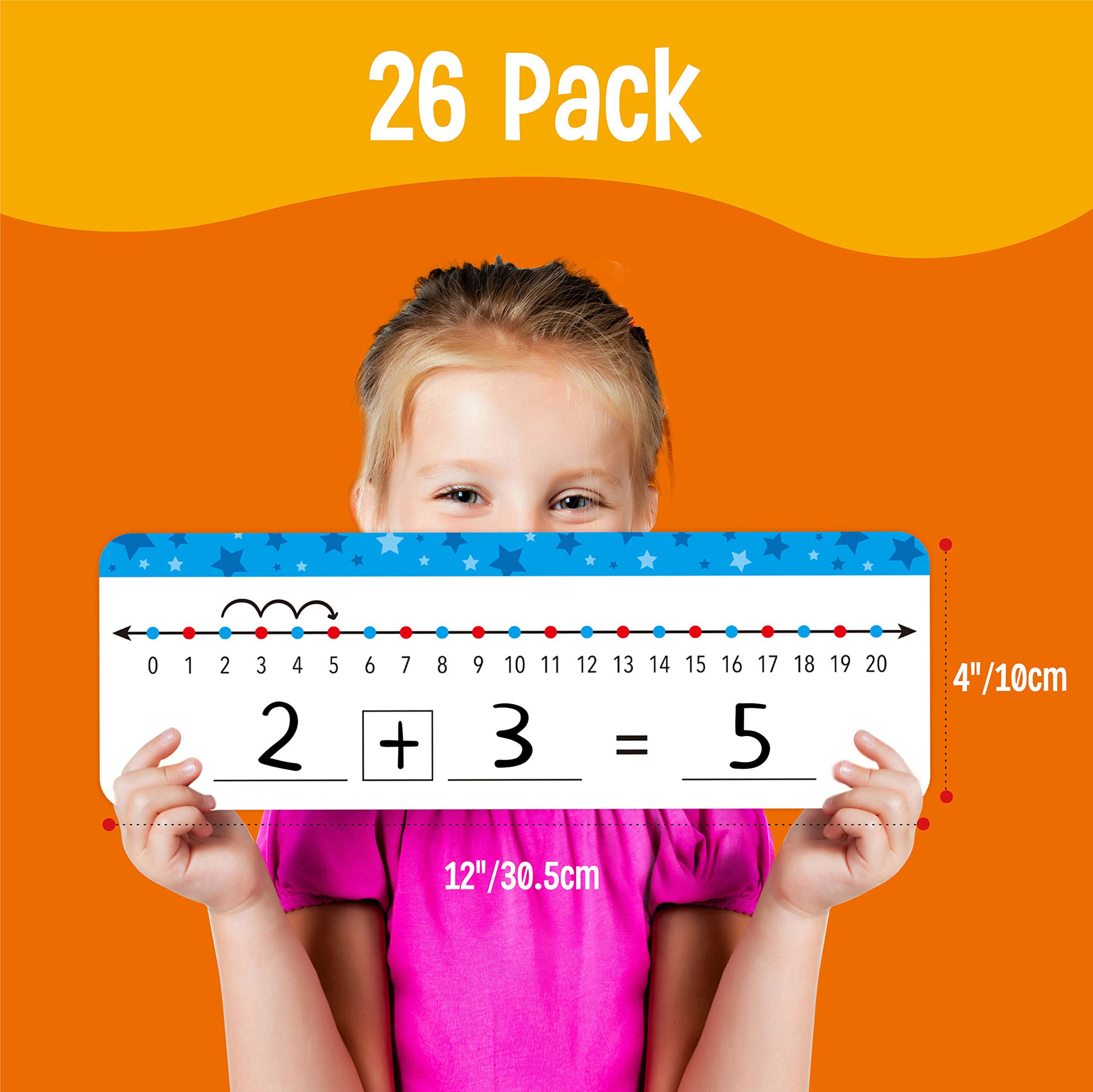 GetUSCart- 26 Packs Number Line Dry Erase Boards Cards, Double Sided ...
