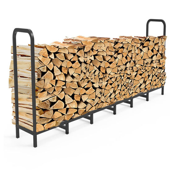 GetUSCart- Tikimilor 8ft Firewood Rack Holder, Adjustable Heavy Duty ...