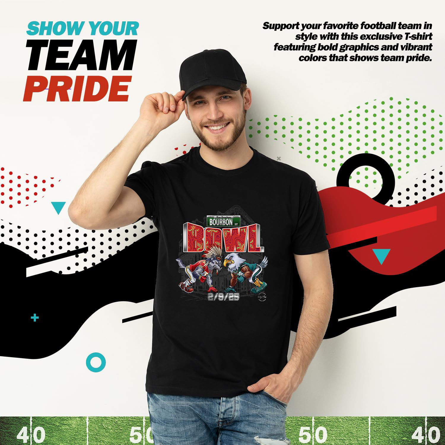 GetUSCart- Kansas City vs Philadelphia Bourbon Street Bowl Big Game ...