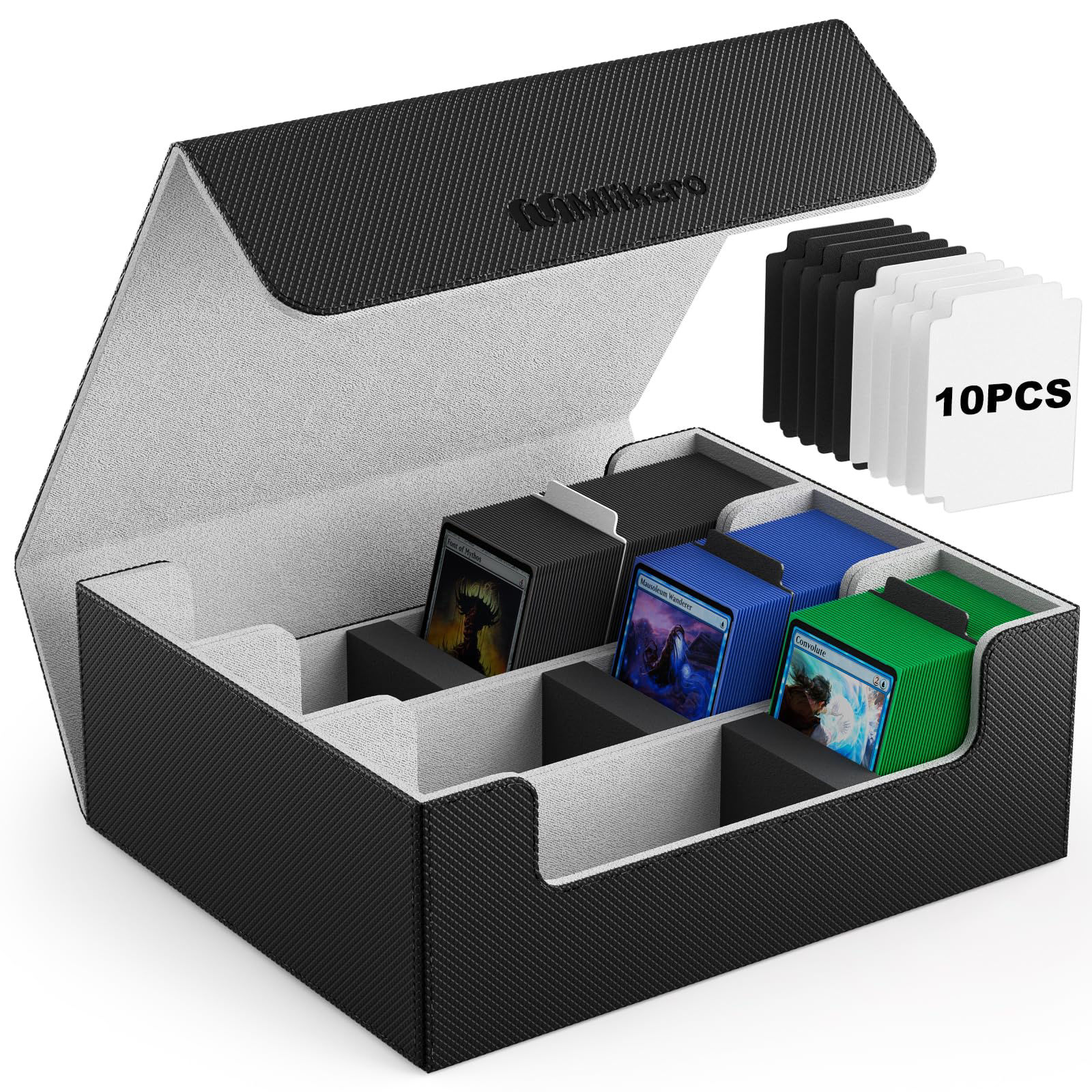 GetUSCart- Mlikero Card Deck Case for Trading Cards 1800+, Leather ...
