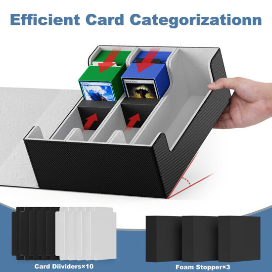 GetUSCart- Mlikero Card Deck Case for Trading Cards 1800+, Leather ...