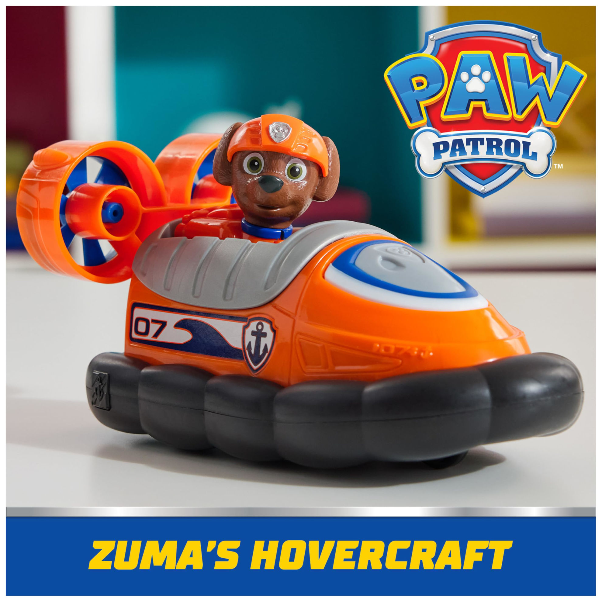 GetUSCart- Paw Patrol, Zuma’s Hovercraft, Toy Vehicle with Collectible ...