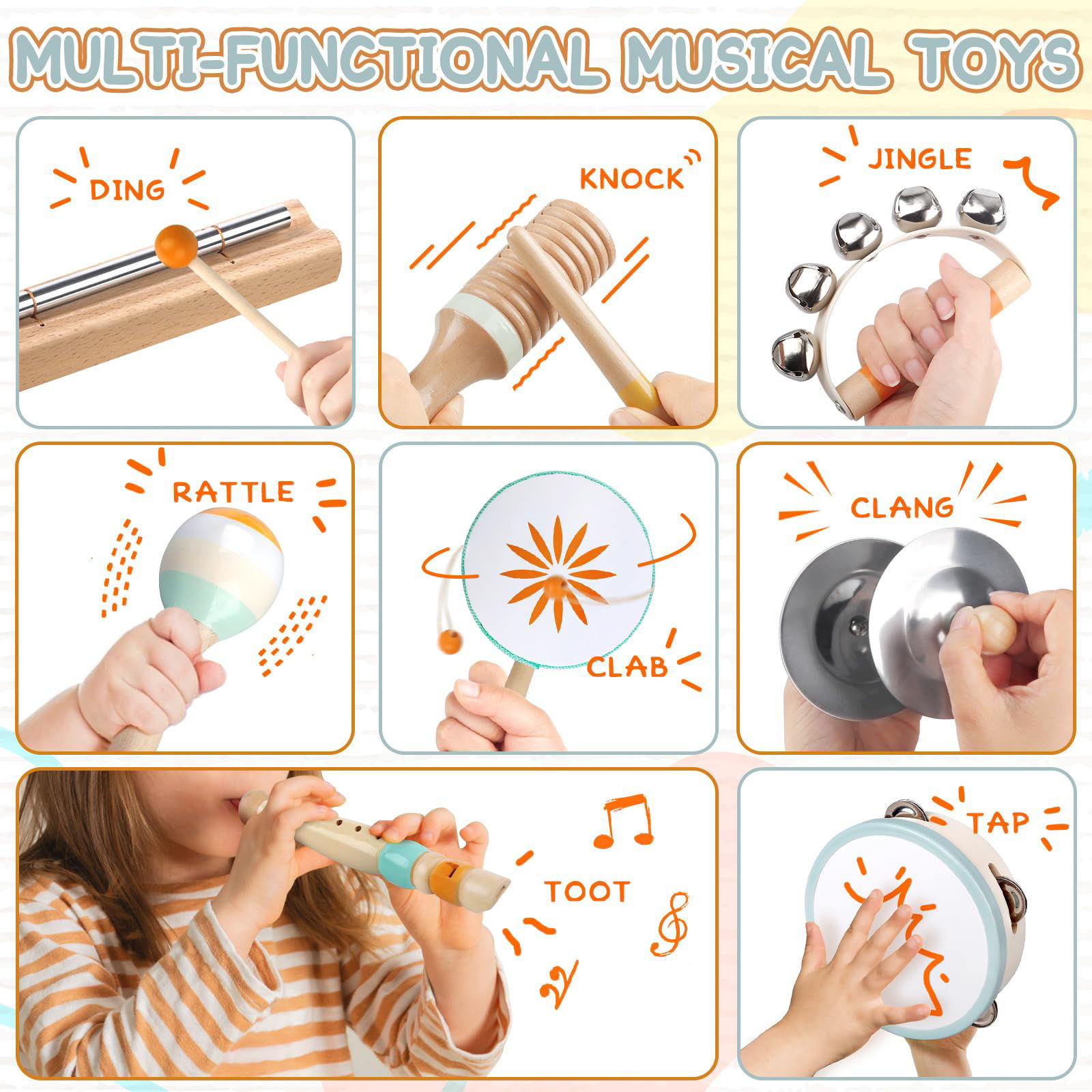 GetUSCart- Baby Musical Instruments - Montessori Musical Toys for ...