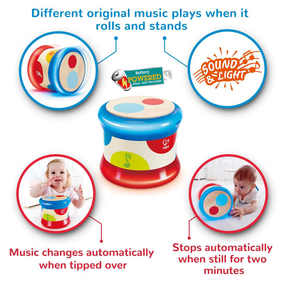 GetUSCart- Hape Baby Drum | Colorful Rolling Drum Musical Instrument ...