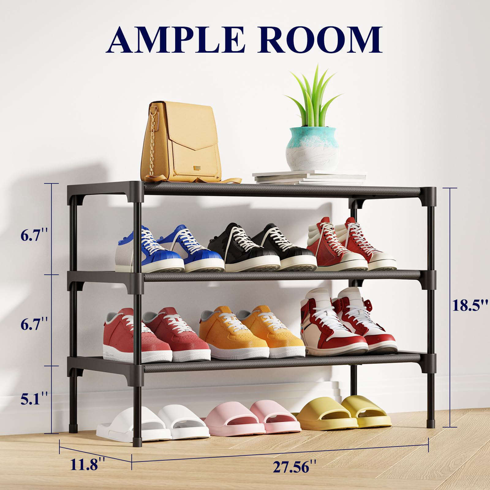 GetUSCart- Kitsure Shoe Rack - Premium Non-Woven Shoe Rack Shelf, Shoe ...
