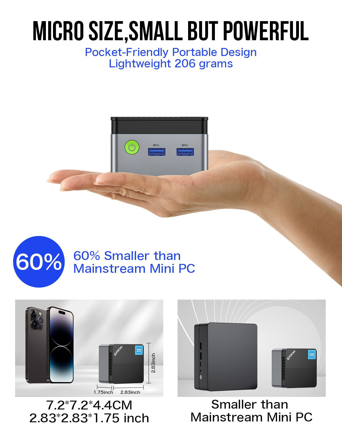 GetUSCart- GMKtec Mini PC N97 Preinstalled Windows 11 Pro, G5 Micro ...