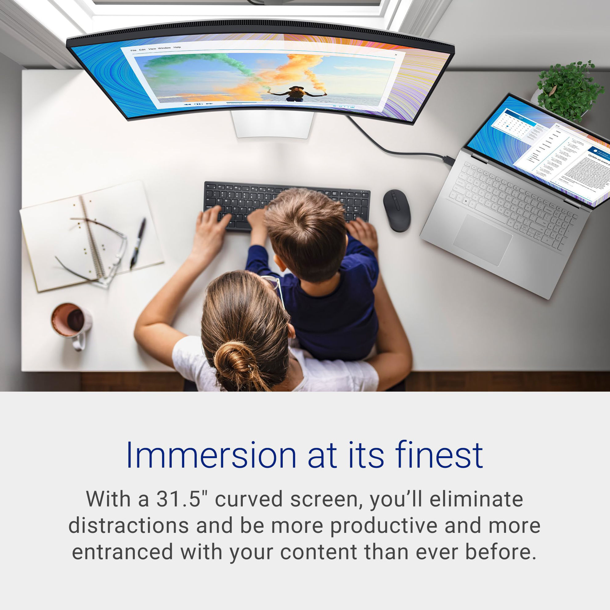 GetUSCart- Dell S3222HN Curved Monitor - 31.5-inch FHD (1920x1080) 75Hz ...