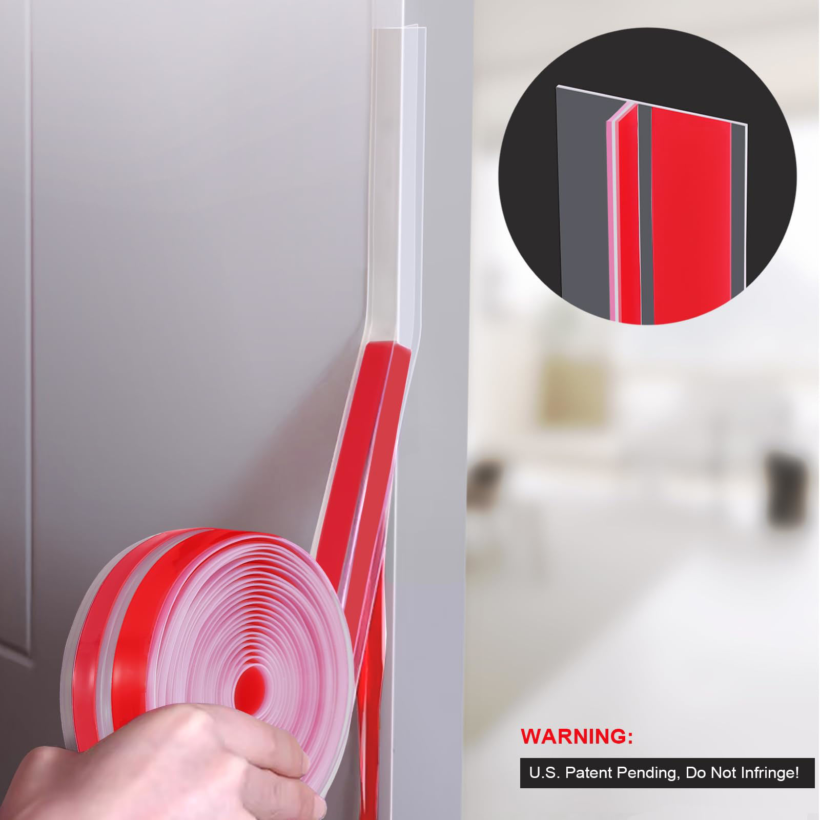 GetUSCart- 【2024 New Upgrade】 T-Shaped Clear Silicone Seal Strip for Door & Windows Gaps,Weather ...