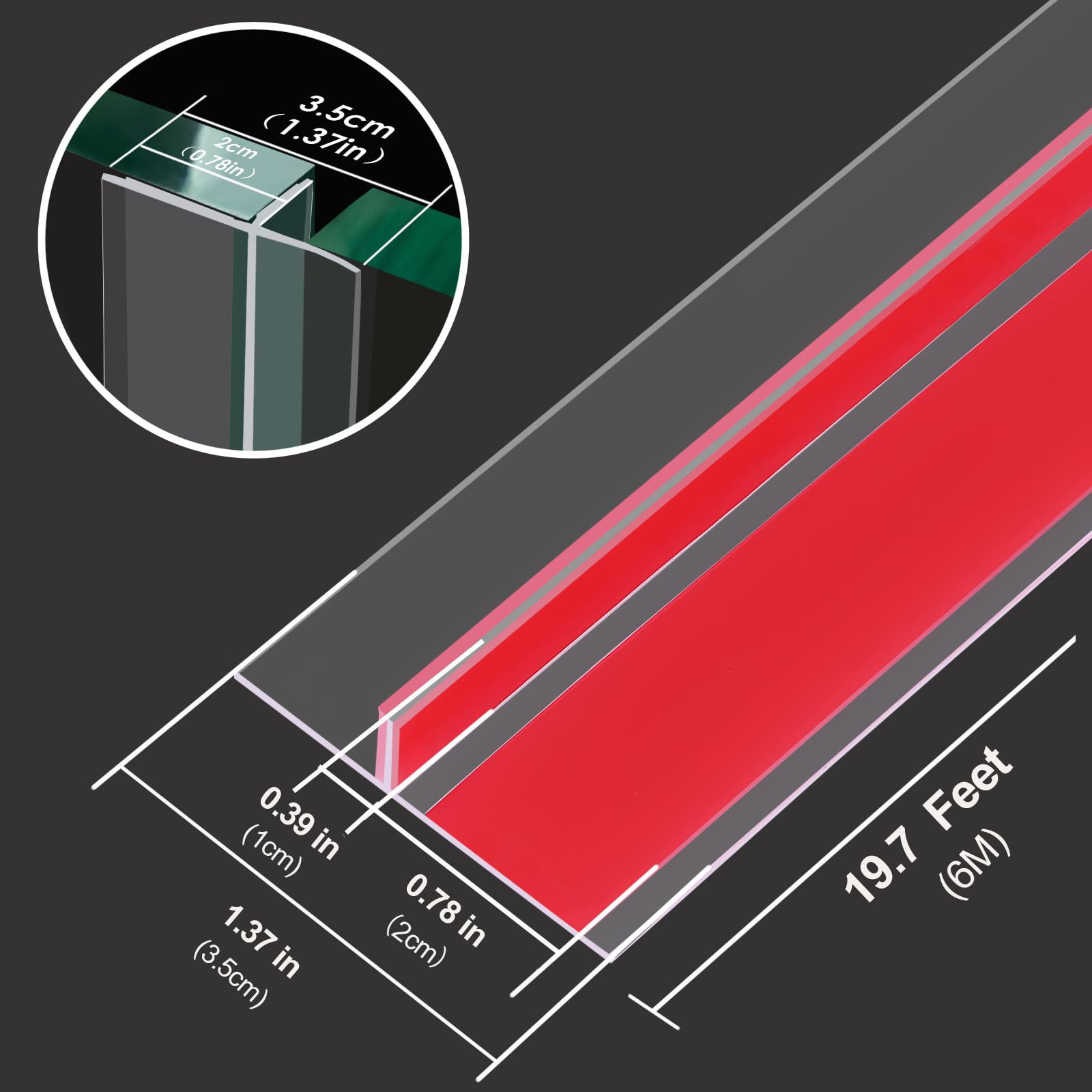 GetUSCart- 【2024 New Upgrade】 T-Shaped Clear Silicone Seal Strip for Door & Windows Gaps,Weather ...