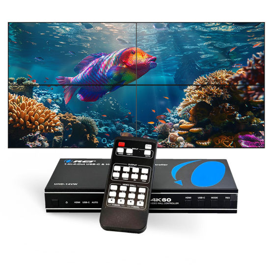GetUSCart- OREI 4K 2x2 Video Wall Controller with HDMI and USB-C inputs ...