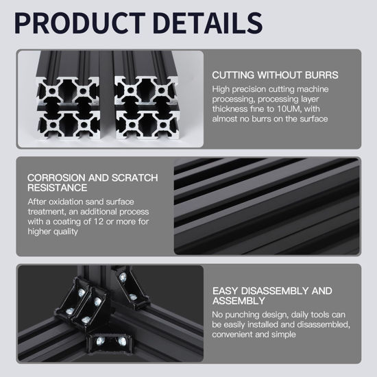 GetUSCart- 4pcs 600mm V Slot 2040 Aluminum Extrusion European Standard ...