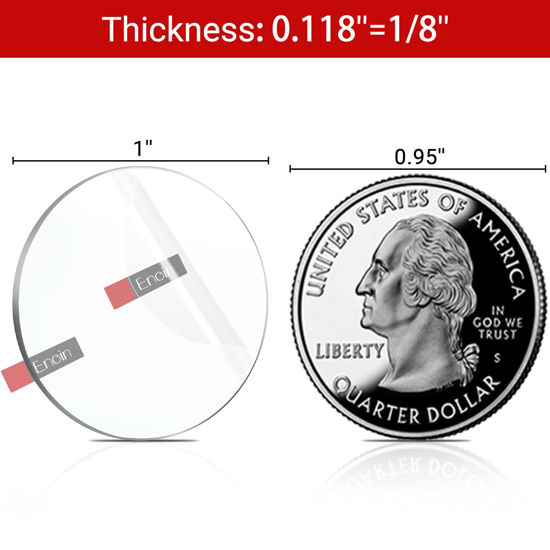 GetUSCart- Enoin 30 Pack 1 Inch Round Clear Acrylic Sheets Plexiglass ...