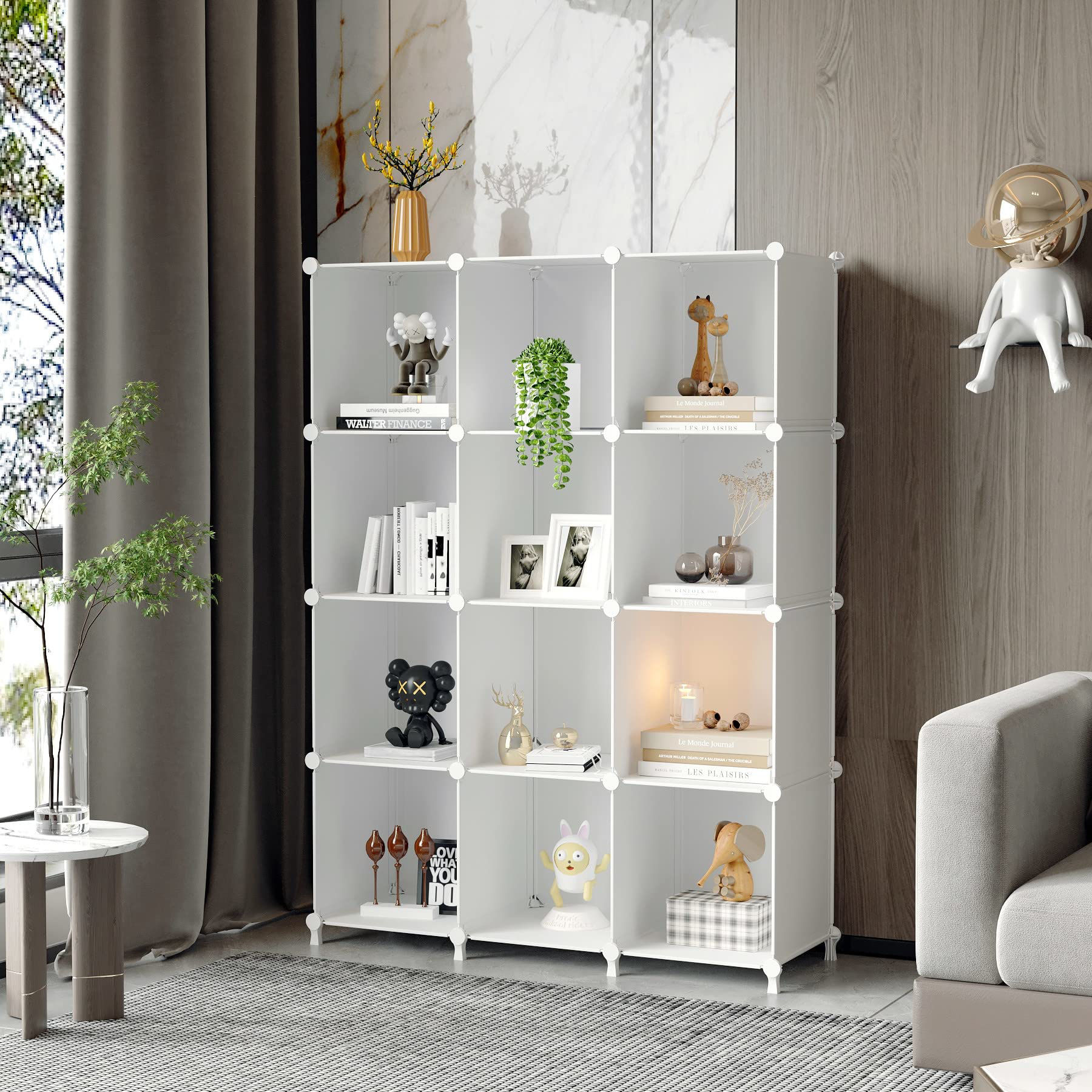 GetUSCart- AWTATOS Cube Storage Organizer Storage 12 Cube Bookshelf DIY ...