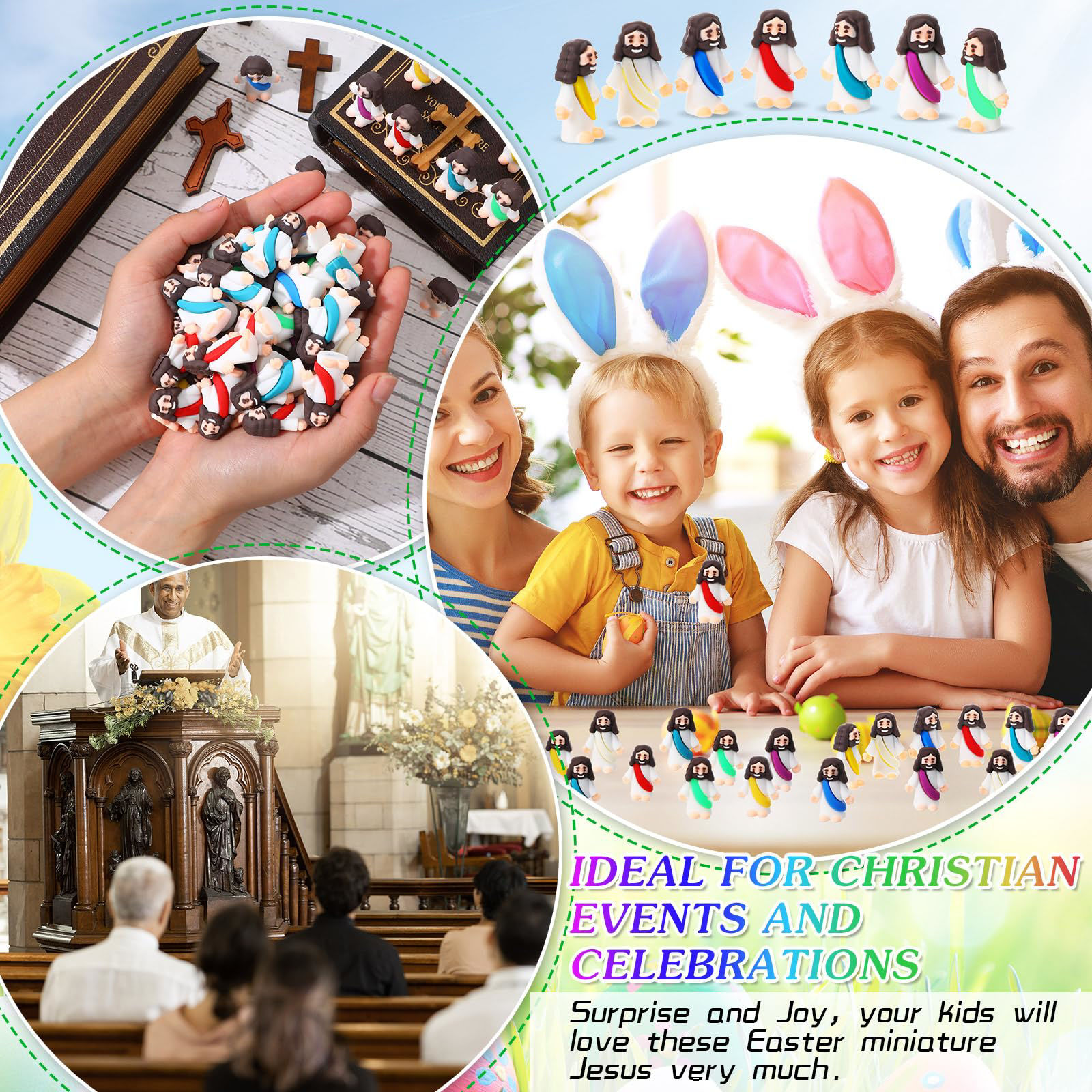 GetUSCart- Bememo 25 Pcs Little Jesus Figures Original Design Mini ...