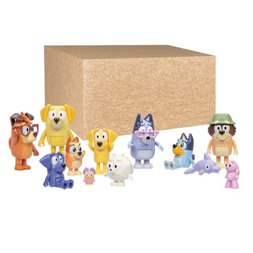 GetUSCart- Bluey Super Fan Set, Includes Twelve 2-2.5" Figures, Bingo ...