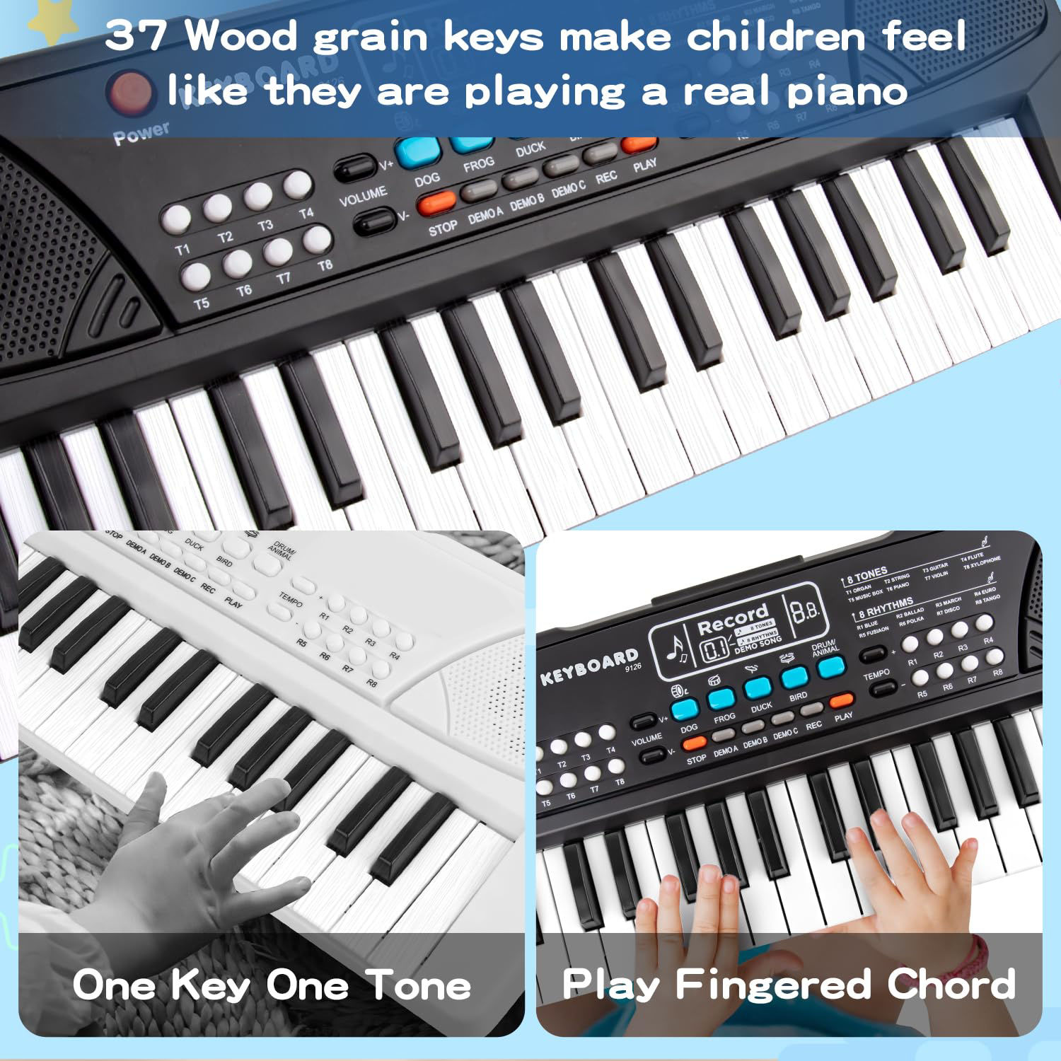 GetUSCart- 37 Key Upgrade Piano Keyboard for Kids Musical Toys Ages 3-5 ...