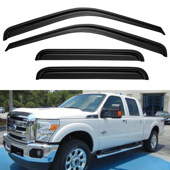 GetUSCart- Window Visors Rain Guards for 1999-2016 Ford F250 F350 F450 ...