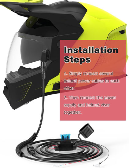 GetUSCart- Heated Shield Cord, Mellbree Snowmobile Helmet Heated Shield ...