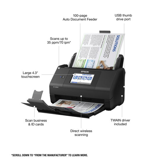 GetUSCart- Epson Workforce ES-580W Wireless Color Duplex Desktop ...