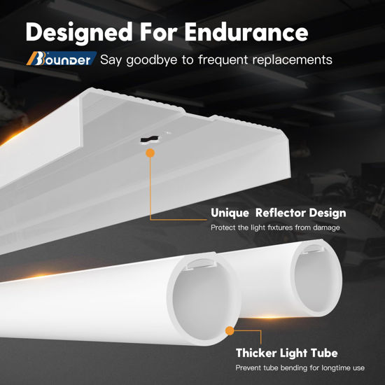 GetUSCart- BBOUNDER 12 Pack Linkable LED Shop Light with Reflector ...