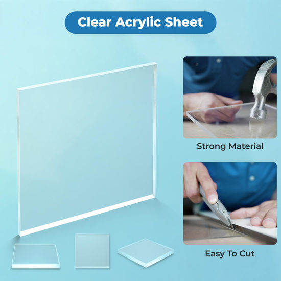 GetUSCart- Custom Cut Plexiglass Sheet Cut to Size-Clear Acrylic Sheet ...