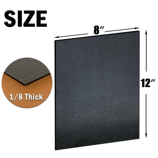GetUSCart- ABS Plastic Sheet 1/8 Inch Thick 8" x 12" (2-Pack)，Black ...
