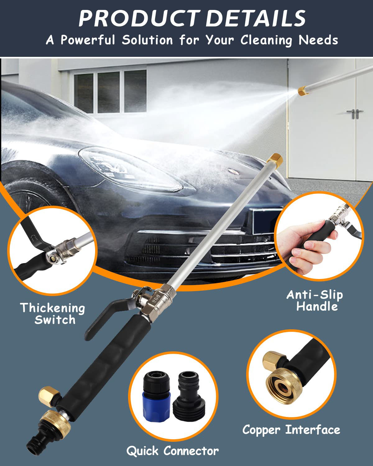 GetUSCart- Rerennco Upgraded Jet Nozzle for Garden Hose Power Washer ...