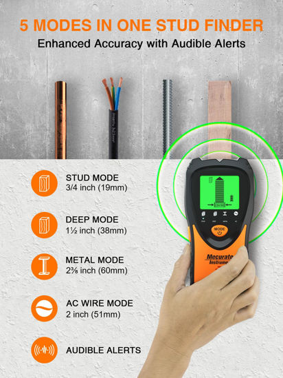 GetUSCart- Mecurate Stud Finder Wall Scanner Sensor - 5 in 1 Electronic ...