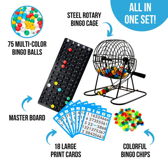 GetUSCart- Regal Bingo Deluxe Bingo Game Set with 8" Wheel Cage, 75 ...