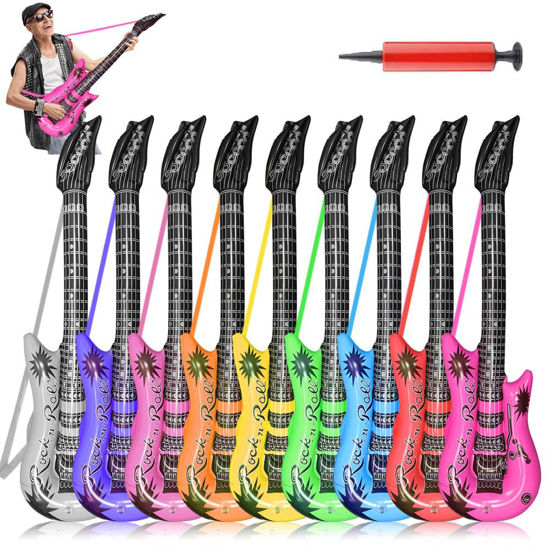 GetUSCart- Inflatable Guitar with Strap, 9 Colors 35 Inch Rock Star ...