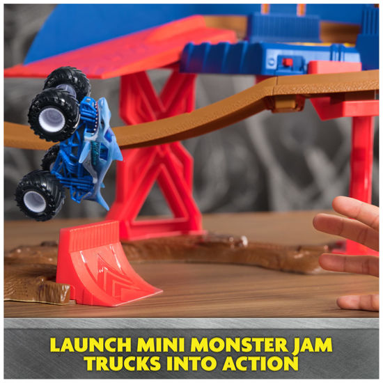 GetUSCart- Monster Jam, Supercharge Speedway Playset, Megalodon and El ...
