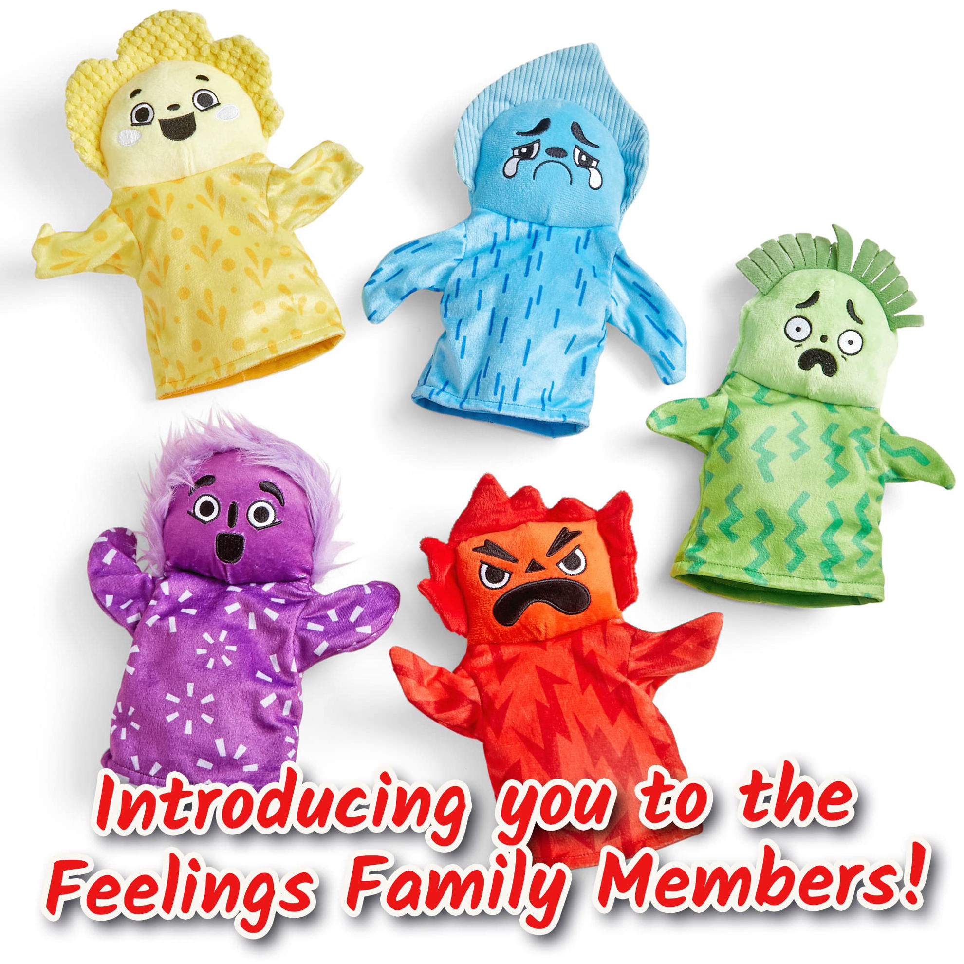 GetUSCart- hand2mind Feelings Family Hand Puppets, Sensory Play Therapy ...