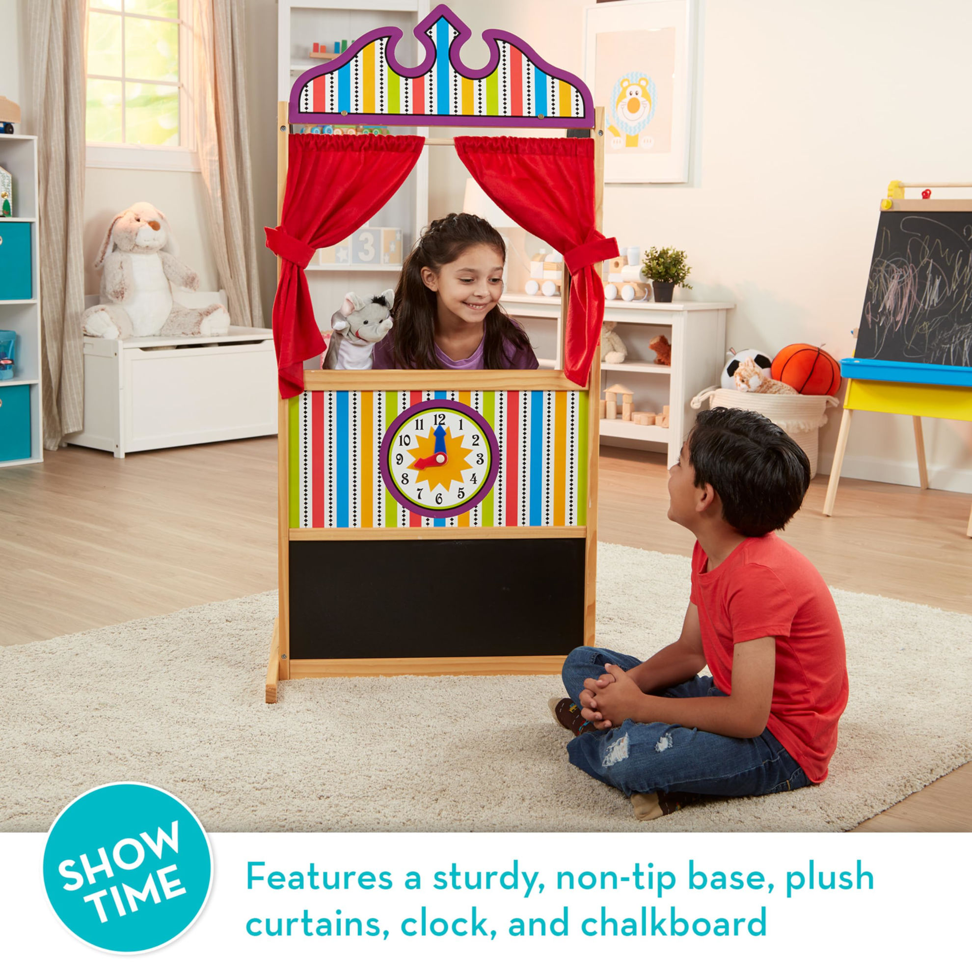 GetUSCart- Melissa & Doug Deluxe Puppet Theater - Sturdy Wooden ...