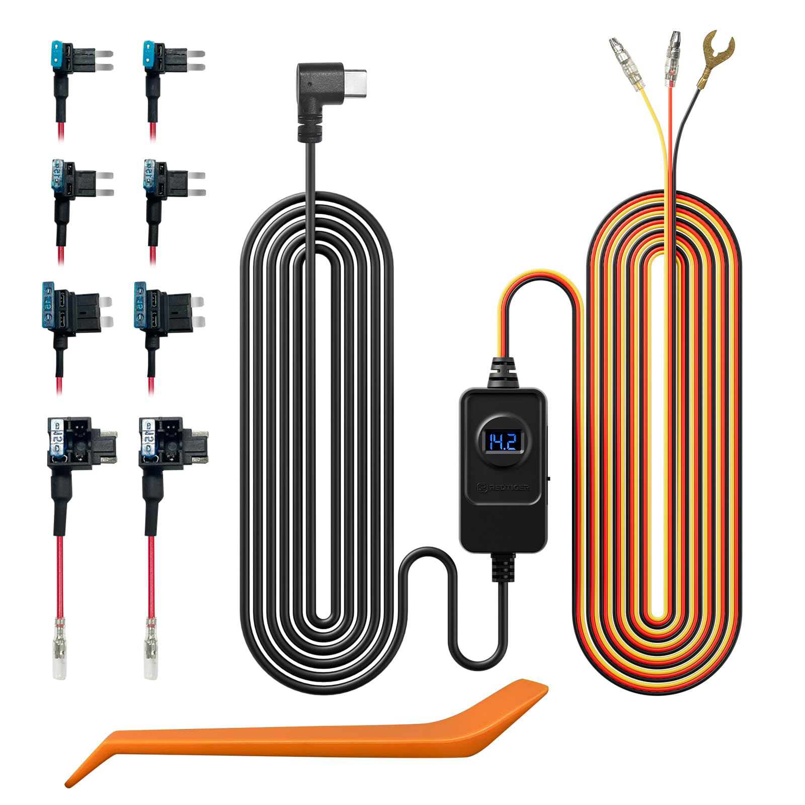 GetUSCart- REDTIGER Dash Cam Acc Multi-Size Hardwire Kit with Voltage ...