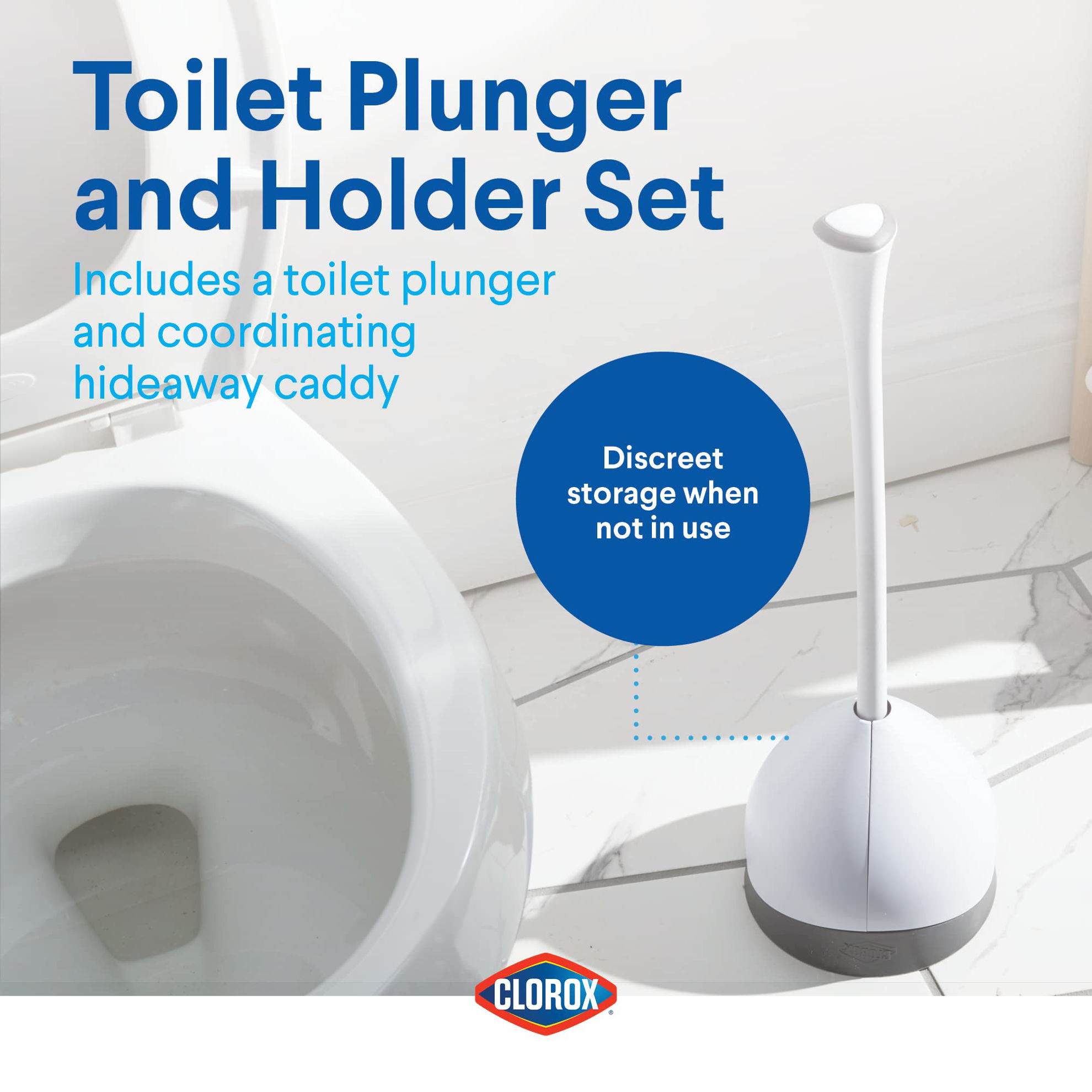 GetUSCart- Clorox Toilet Plunger with Hideaway Caddy - Toilet Plunger ...