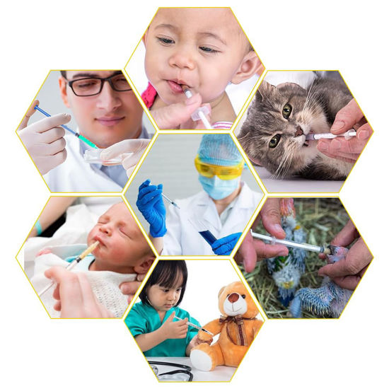 GetUSCart- 50 Pcs 1ml Syringes with Caps Oral Dispenser Individually ...