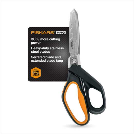 GetUSCart- Fiskars Pro PowerArc Shop Shears, Heavy Duty Stainless Steal ...