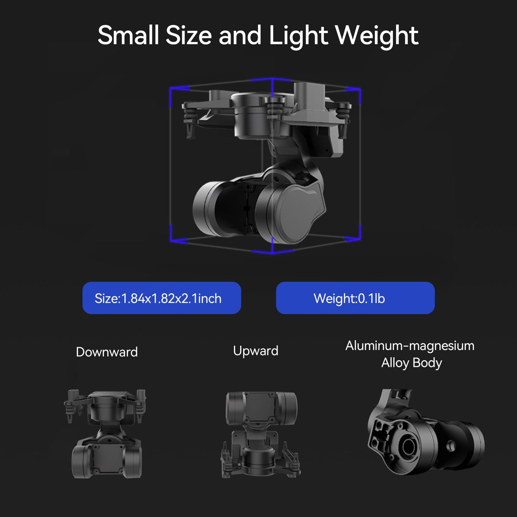 GetUSCart- C-20T 3-Axis FPV Camera Gimbal,Pan Tilt Mount,FPV Head ...