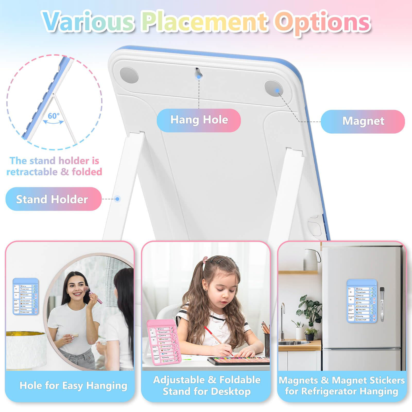 GetUSCart- Audab 2Pcs Dry Erase Chore Chart for Kids, Magnetic ...