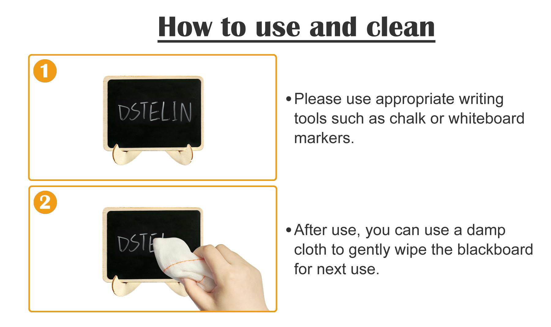 GetUSCart- DSTELIN 10 Pack Mini Chalkboards Signs with Easel Stand ...