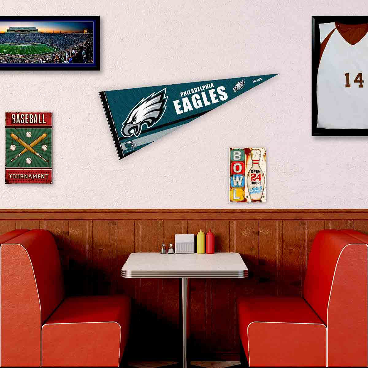 GetUSCart- WinCraft Philadelphia Eagles Pennant Banner Flag