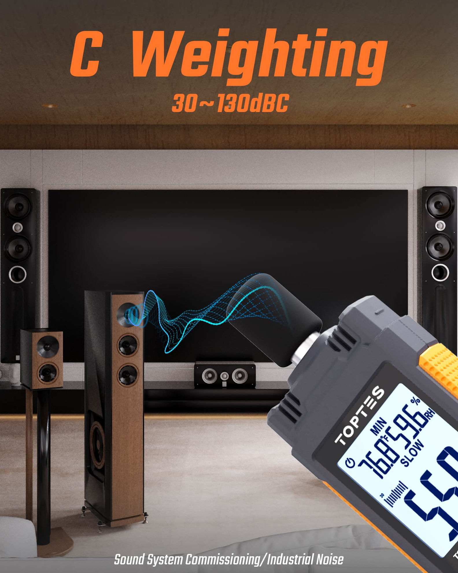 GetUSCart- Decibel Meter, TopTes TS-501B Sound Level Meter with 2.25 ...
