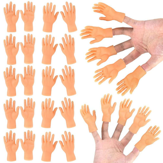 GetUSCart- 30 Pcs Tiny Finger Hands Mini Rubber Finger Puppets ...
