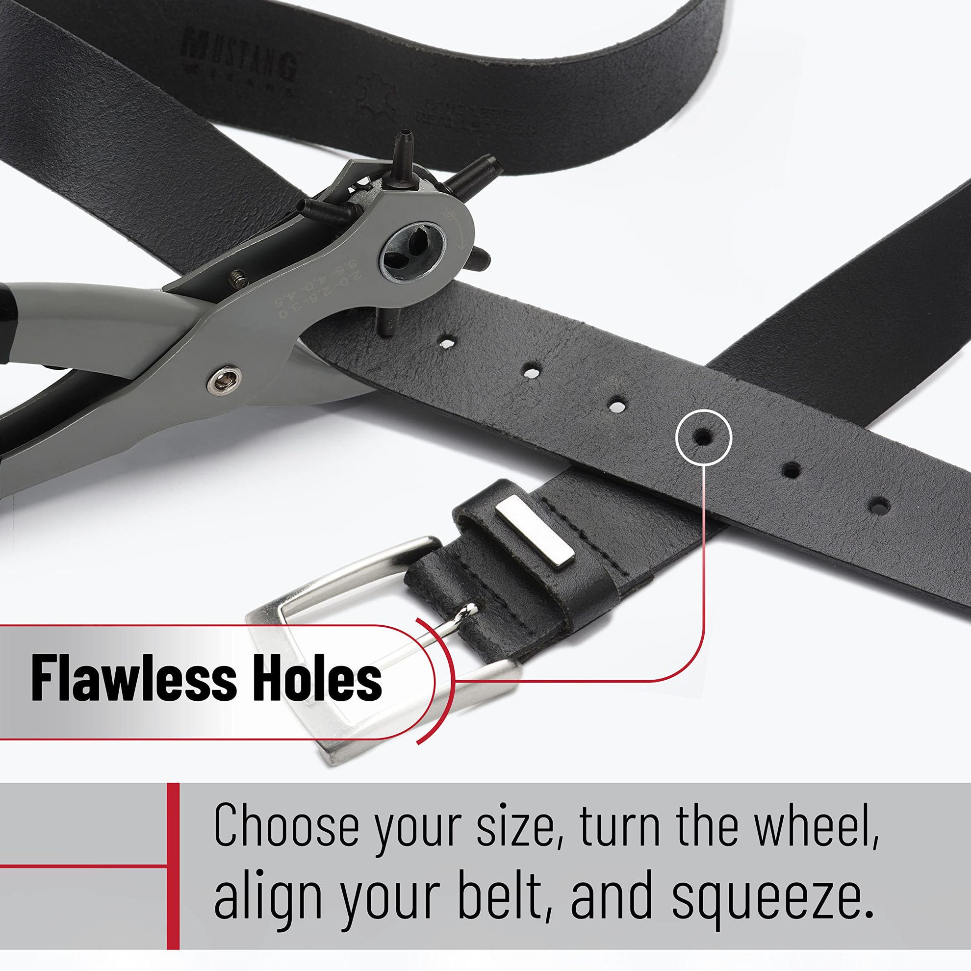 GetUSCart- UNCO- Leather Hole Punch Tool, Multi Hole Sizes for Belts ...