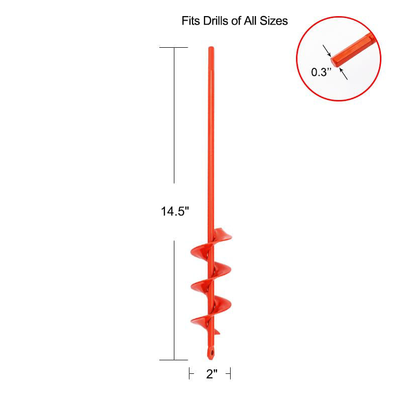 GetUSCart- MAXCCINO Auger Drill Bit for Planting 2"(D) x14.5(L), Garden ...