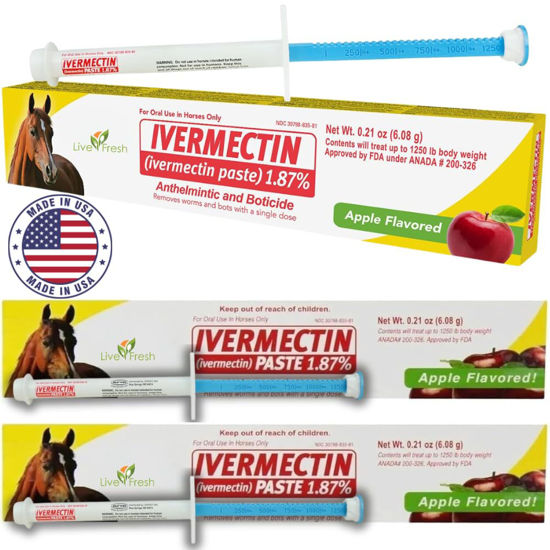 GetUSCart- LiveFresh Ivermectin Horse Paste Apple Flavor, 6.08 g 1.87% ...
