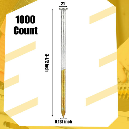 GetUSCart- Therwen Framing Nails, 21 Degree, Flat D Head, Galvanized ...