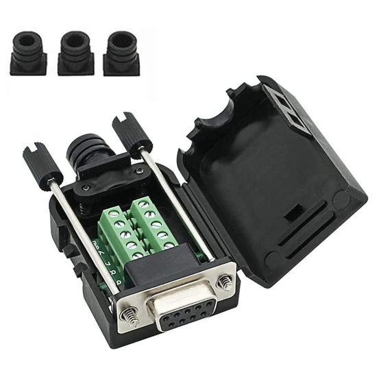 GetUSCart- Minghunian DB9 Breakout Connector to Wiring Terminal RS232 D-SUB Male Serial Adapters ...